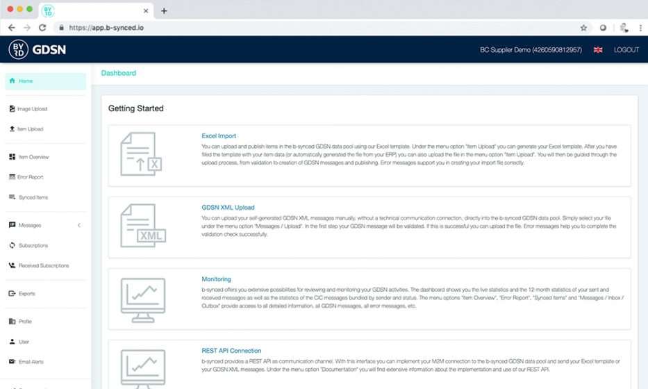 Validate & publish product data into GS1 GDSN