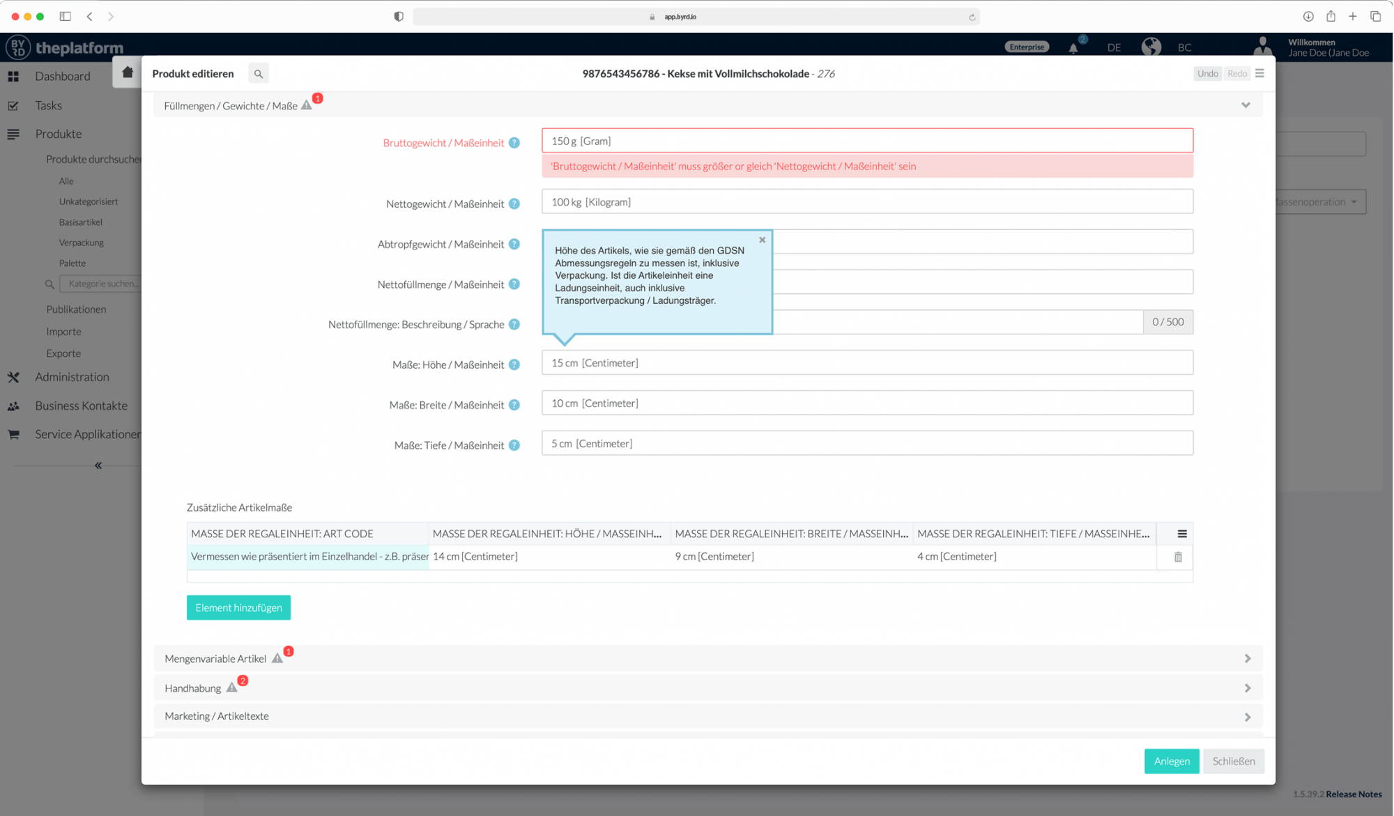 Validate & publish product data into GS1 GDSN